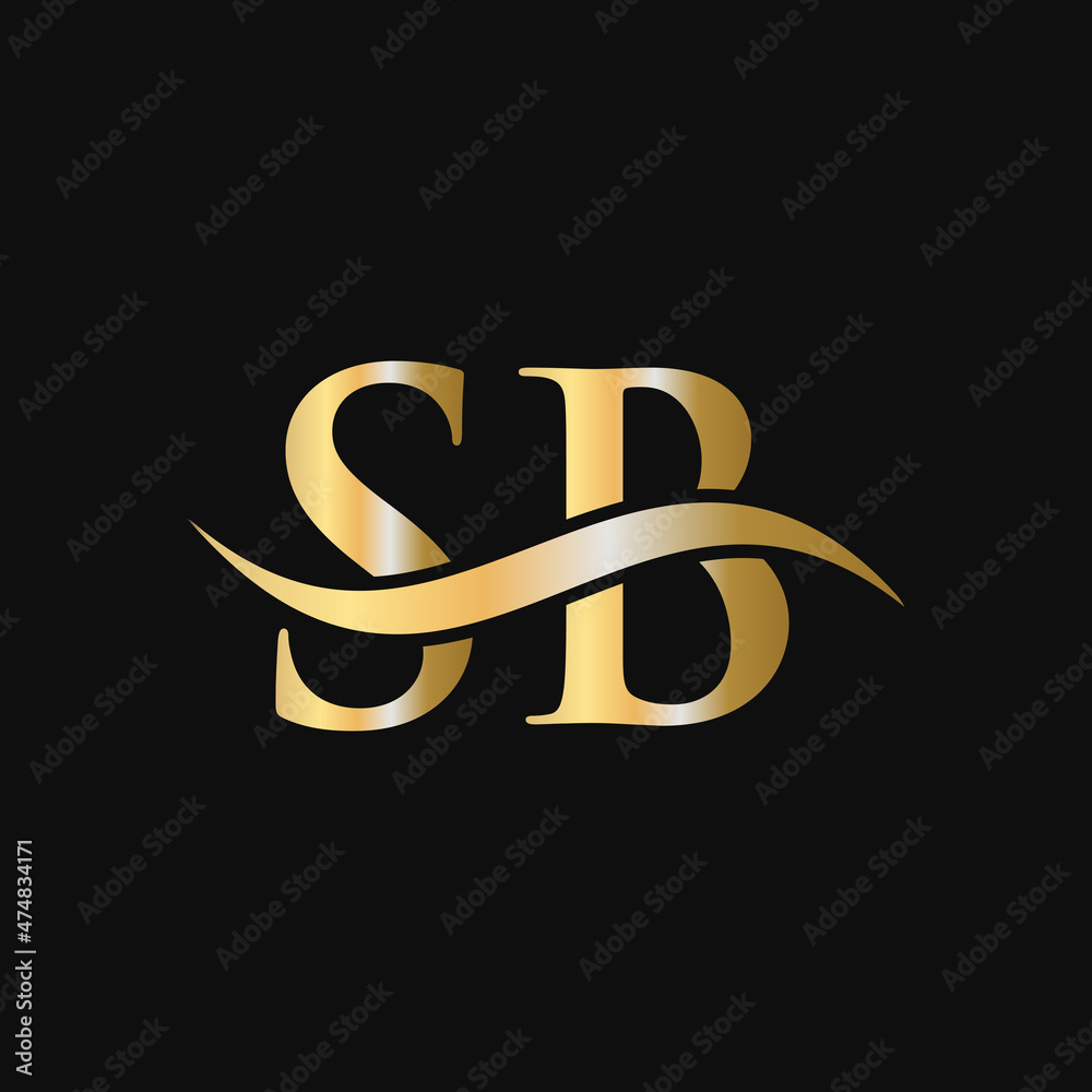 Letter SB Logo Design Template. SB, S B Letter Logo Modern, Flat ...