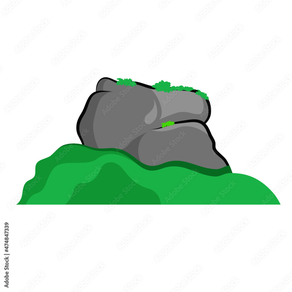 sigiriya rock fortress sri lanka vector illustration Flat design style ...
