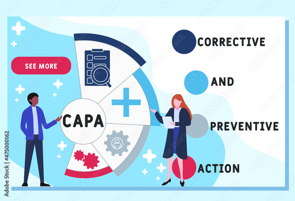 CAPA - Corrective and preventive action acronym. business concept ...