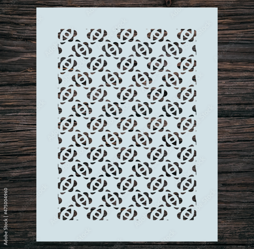 Geometric Pattern Stencil Vector Illustration Stock Vector | Adobe Stock