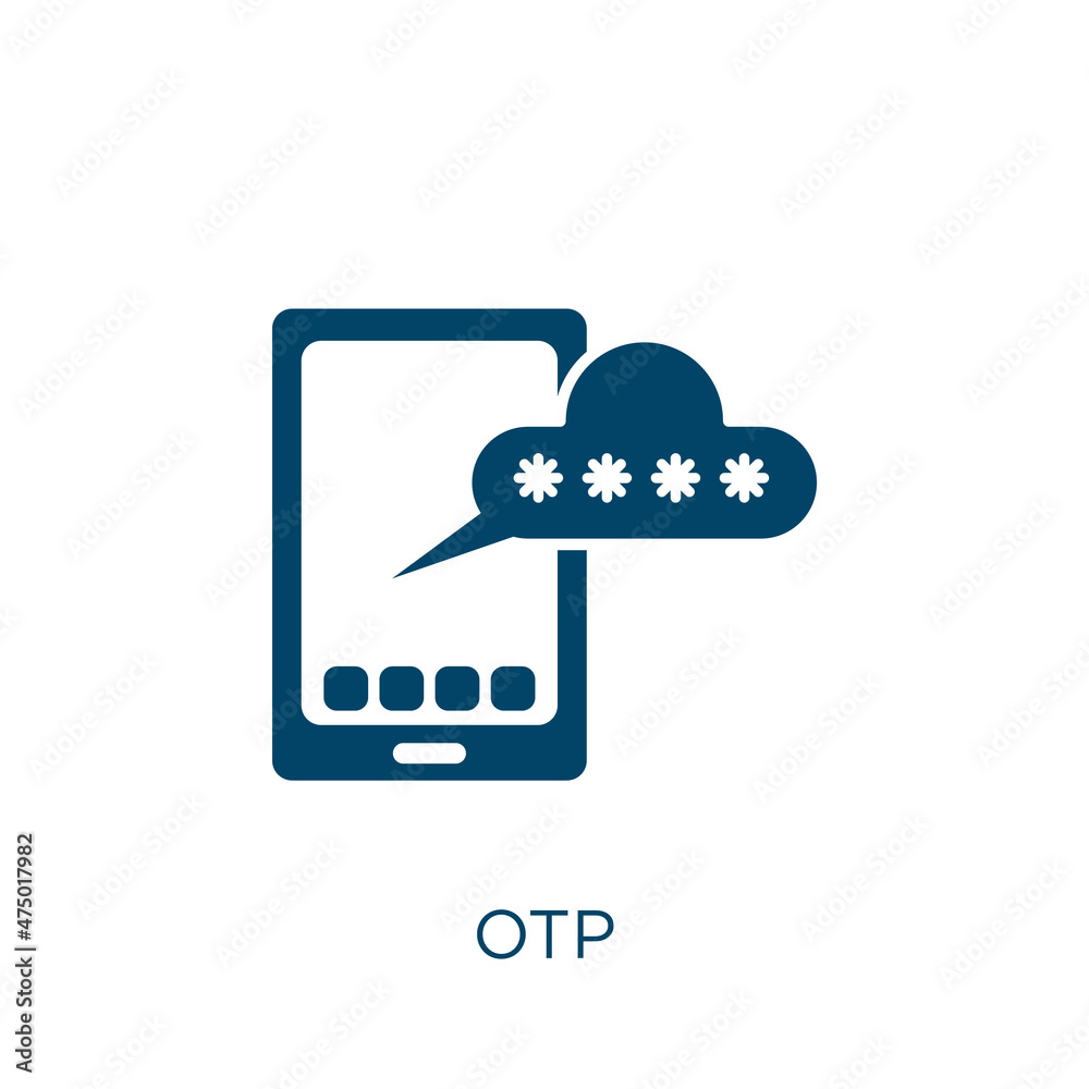 otp vector icon. vector filled flat symbol for mobile concept and web ...