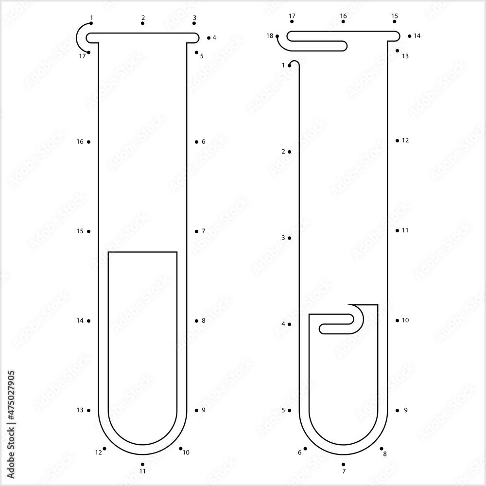 Test Tube Icon Connect The Dots M_2112001 Stock Vector | Adobe Stock