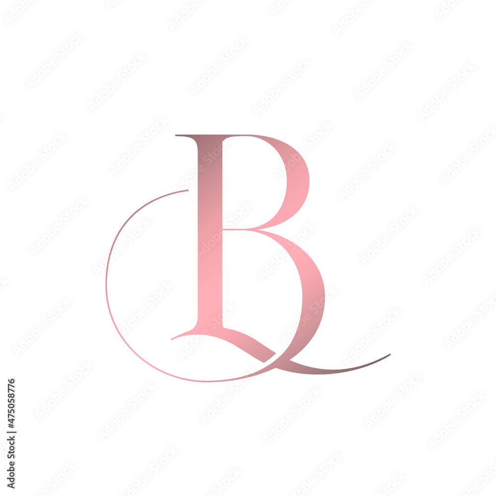 LB, BL monogram logo.Typographic signature icon.Letter b and letter l ...