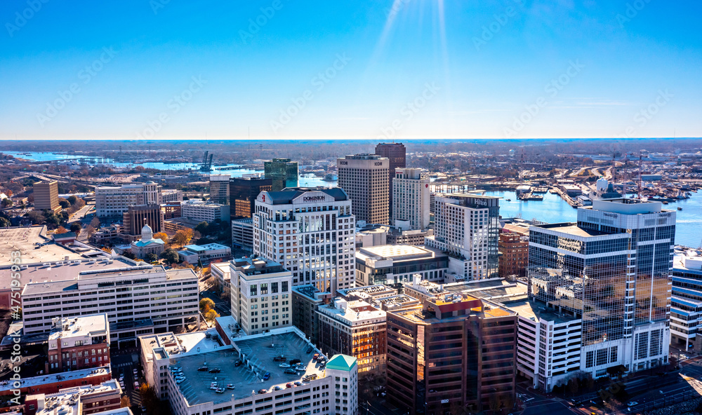 aerial view of norfolk Stock Photo | Adobe Stock