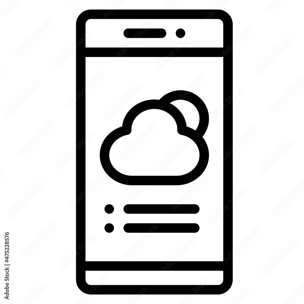 weather app outline icon Stock Vector | Adobe Stock