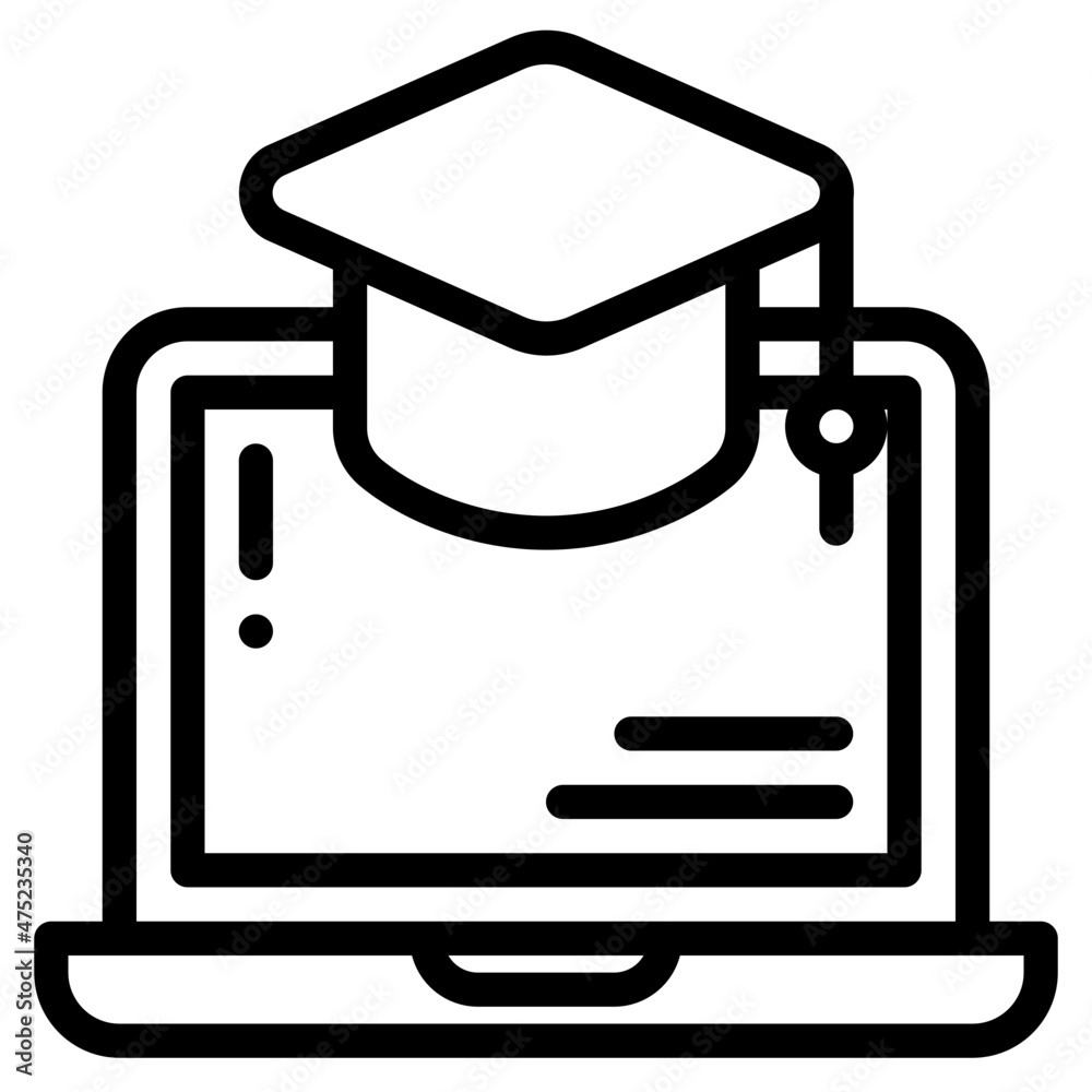 elearning icon Stock Vector | Adobe Stock
