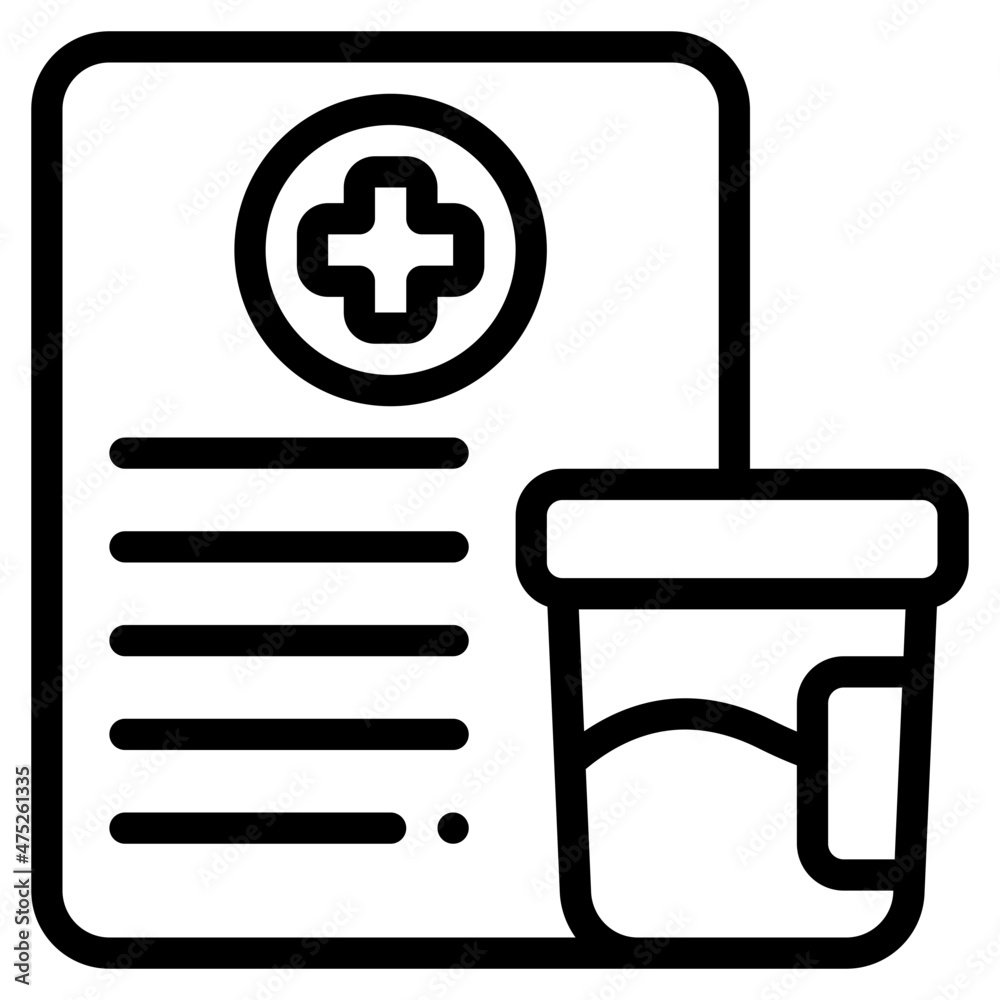 urine sample outline icon Stock Vector | Adobe Stock