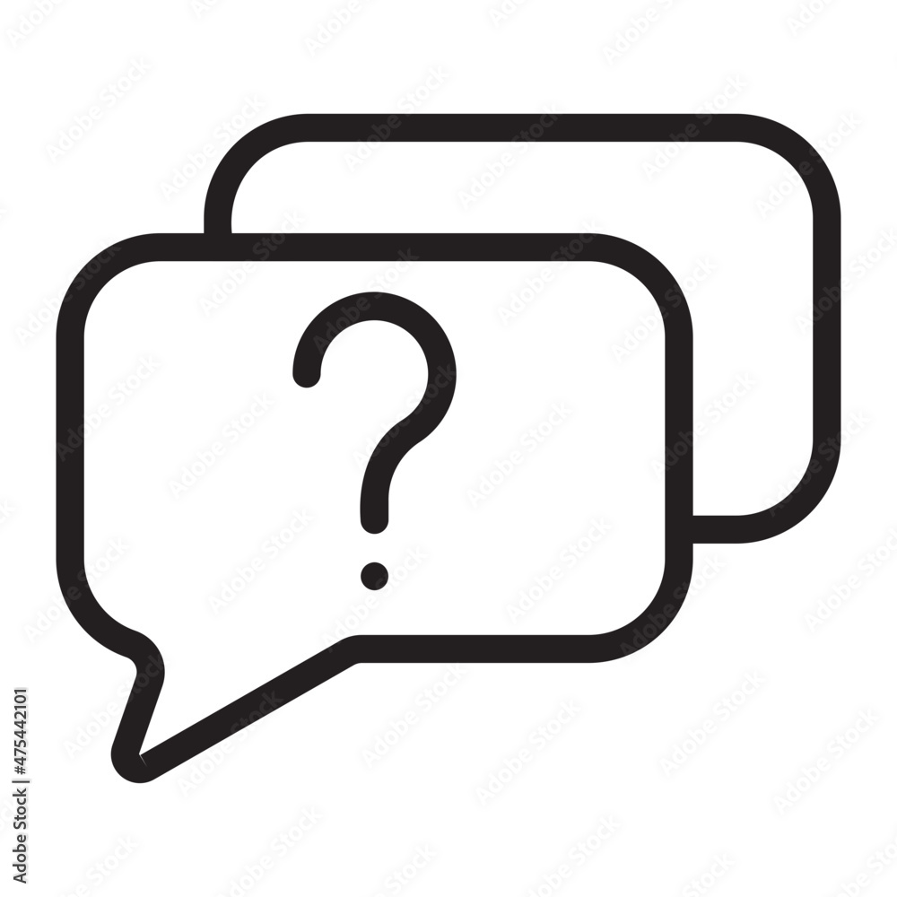question mark outline icon Stock Vector | Adobe Stock