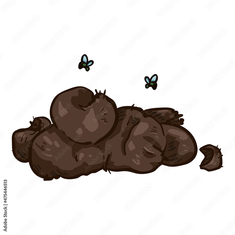 Cartoon Shit. Vector Poop Illustration Stock Vector | Adobe Stock