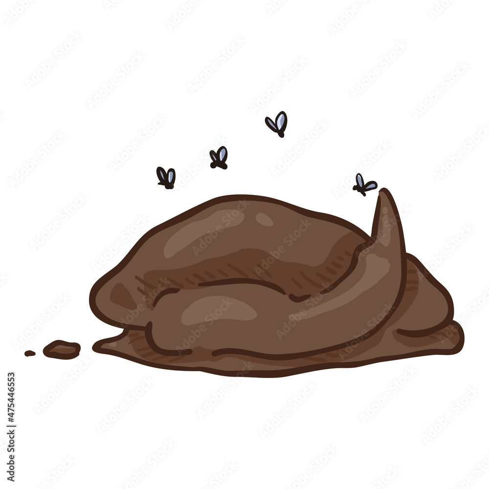 Cartoon Shit. Vector Poop Illustration Stock Vector | Adobe Stock