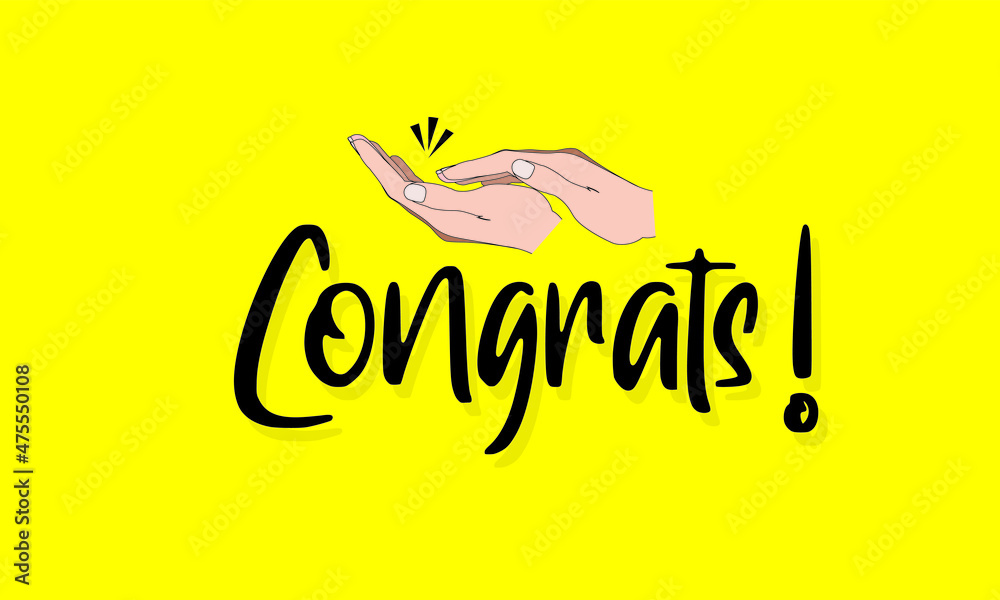 Beautiful Creative Typography of Congrats. Editable Illustration of ...