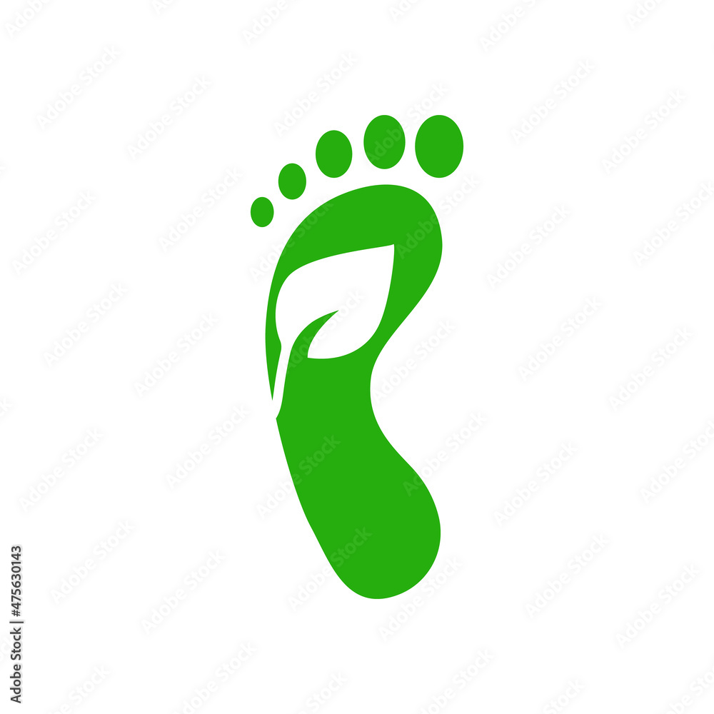 Carbon footprint. Reduce carbon emissions. Green symbol of global ...