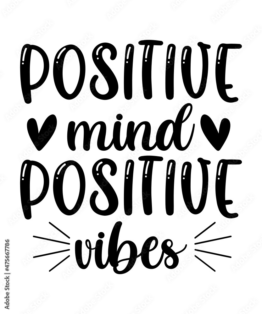 Image vectorielle Stock Motivational SVG BUNDLE, so positive svg bundle ...