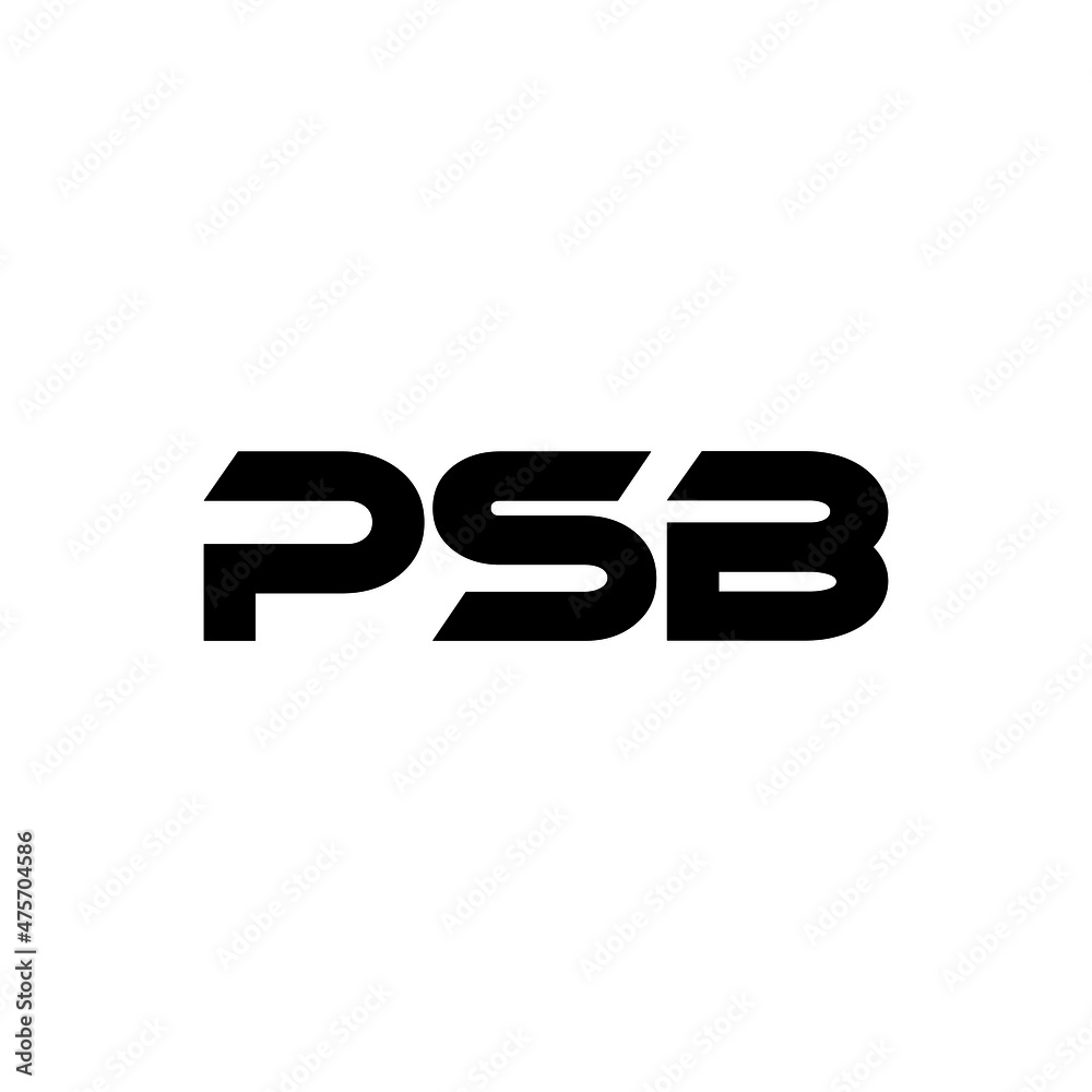 PSB letter logo design with white background in illustrator, vector ...