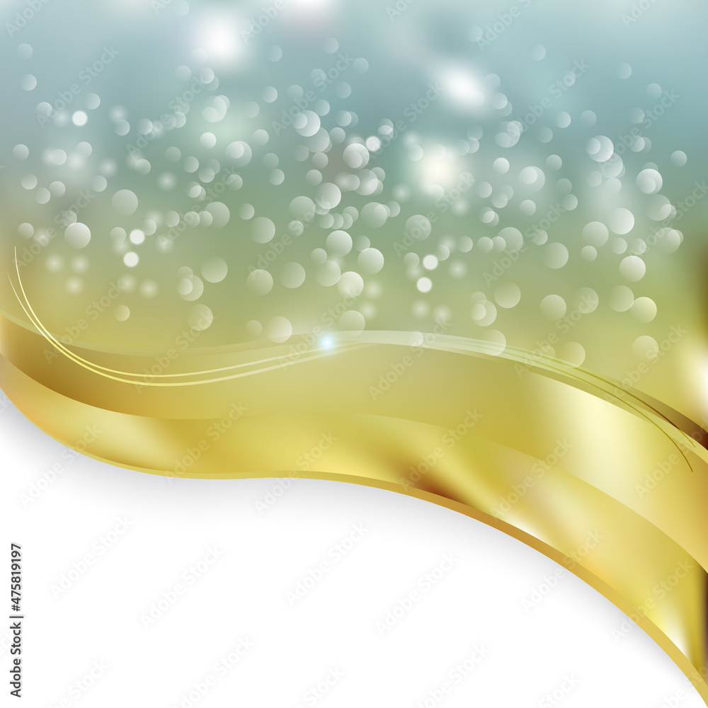 Abstract Blue Yellow and White Wave Border Presentation Background ...