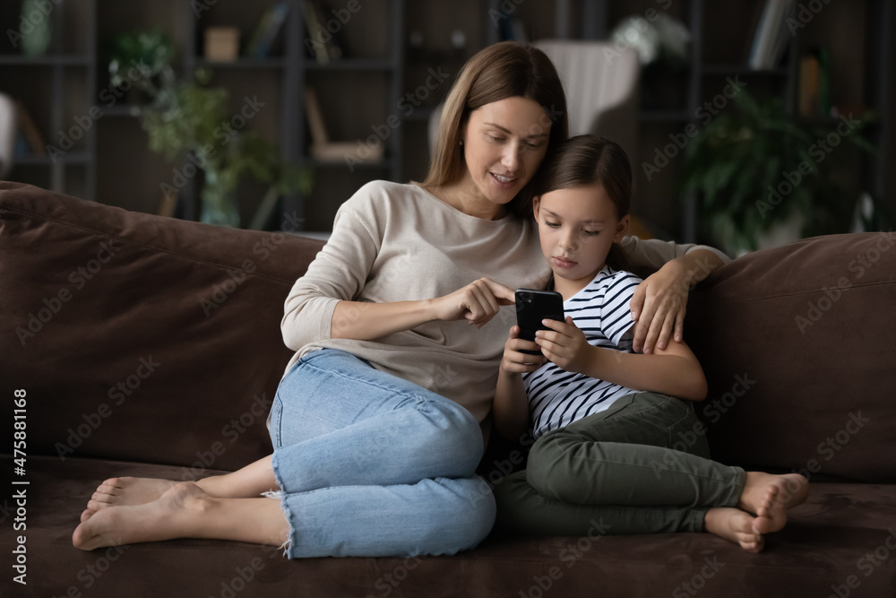 Foto de Stock Spend time together. Caring millennial female teach ...