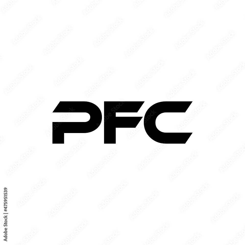 PFC letter logo design with white background in illustrator, vector ...