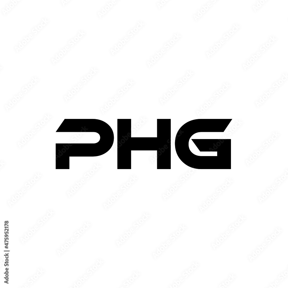 PHG letter logo design with white background in illustrator, vector ...