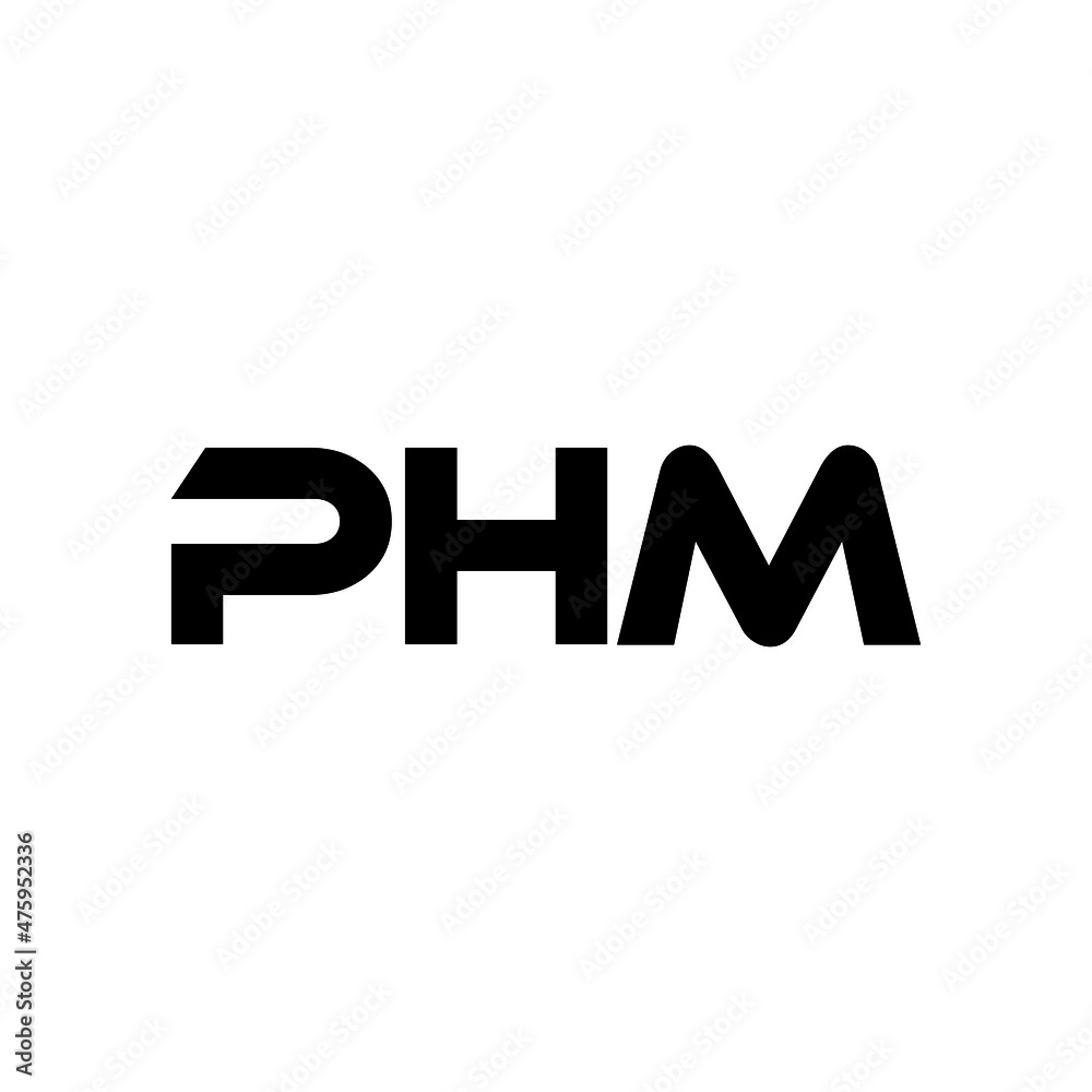 PHM letter logo design with white background in illustrator, vector ...
