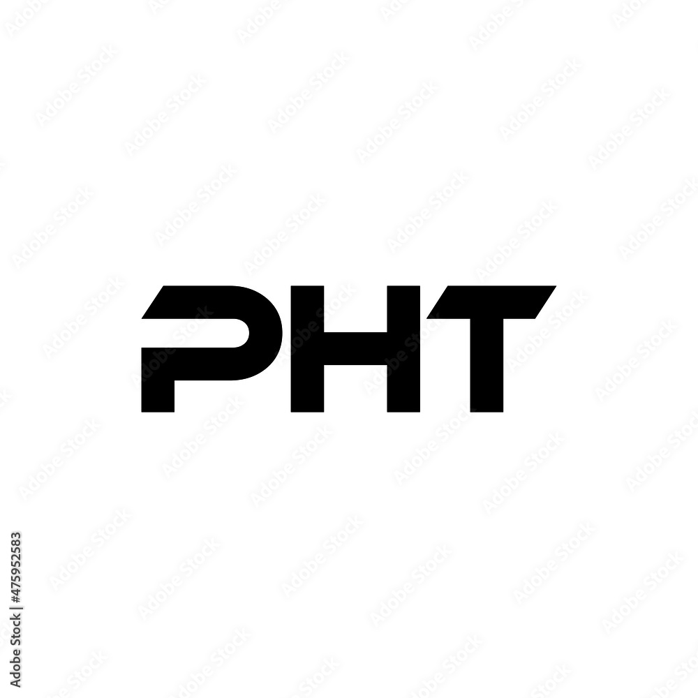 PHT letter logo design with white background in illustrator, vector ...