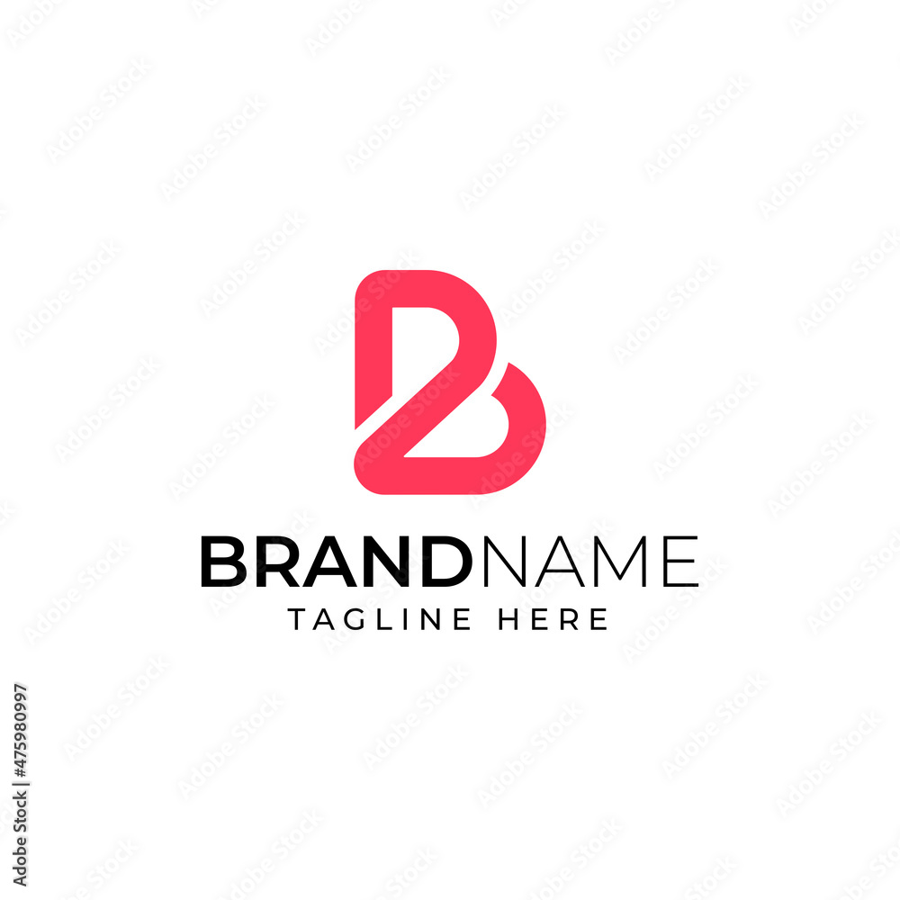 2B Monogram Logo Stock Vector | Adobe Stock
