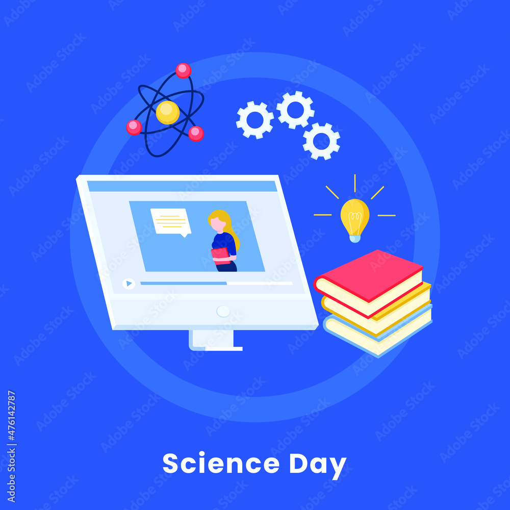 World science day background design template Stock Vector | Adobe Stock