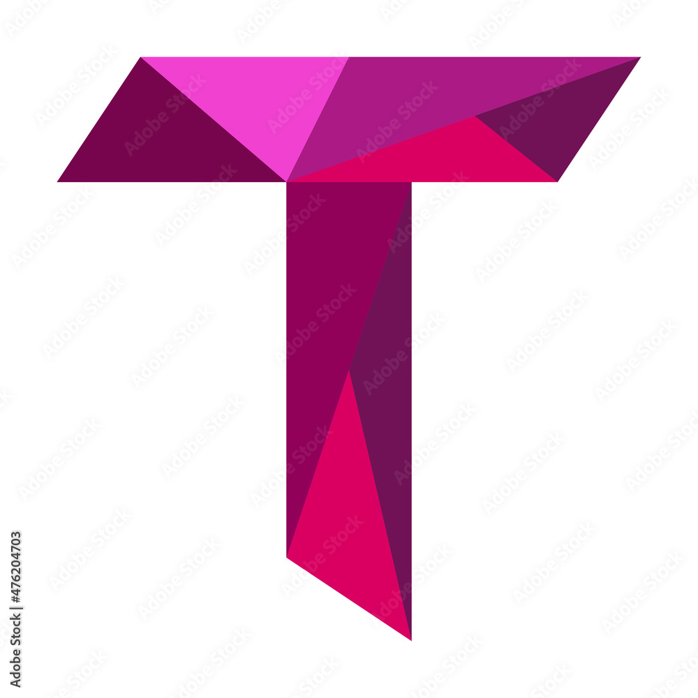 The illustration of alphabet letter T logo vector. Suitable for iconic ...