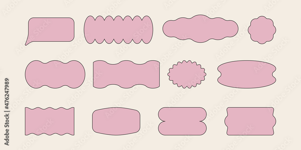Vector set of design elements and shapes for abstract backgrounds and ...