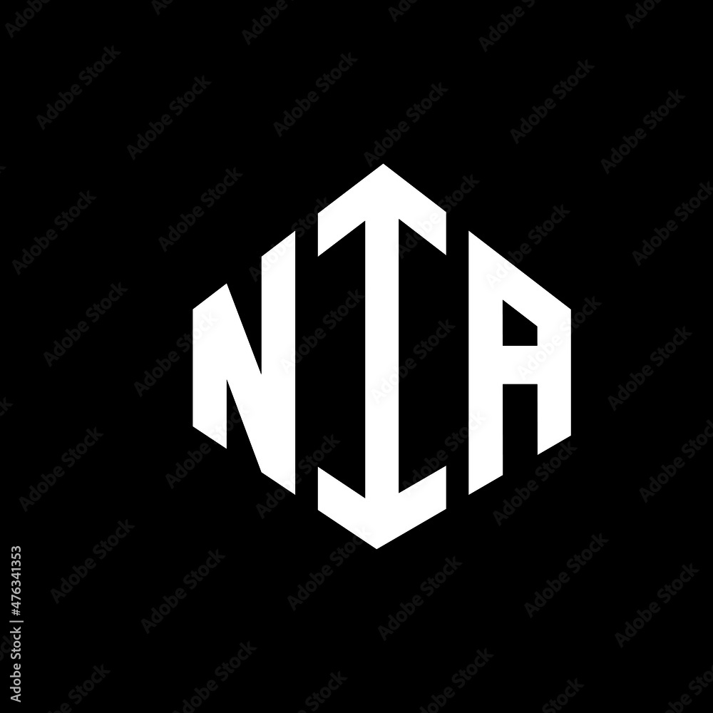 Image vectorielle Stock NIA letter logo design with polygon shape. NIA ...