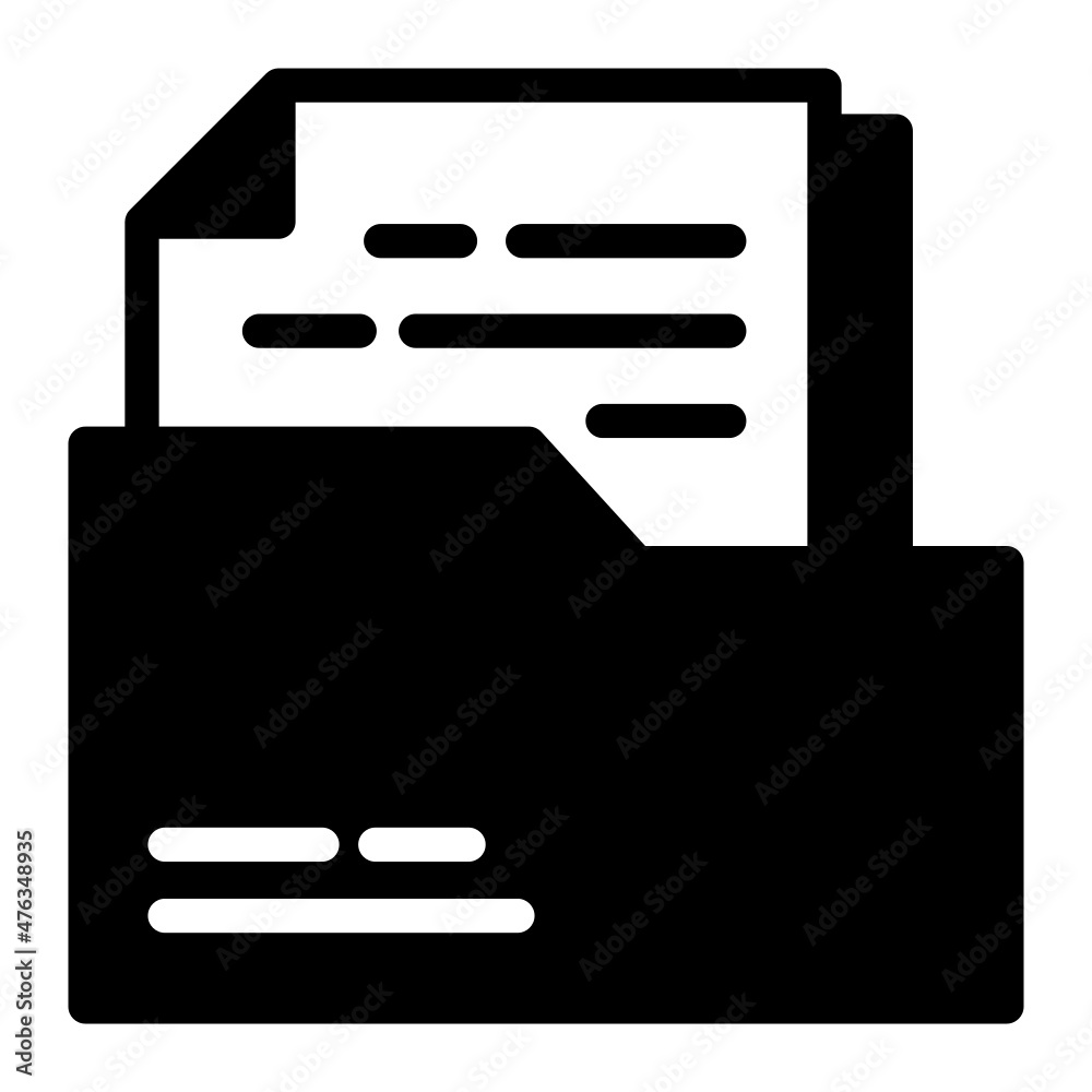 file folder icon illustration Stock Vector | Adobe Stock