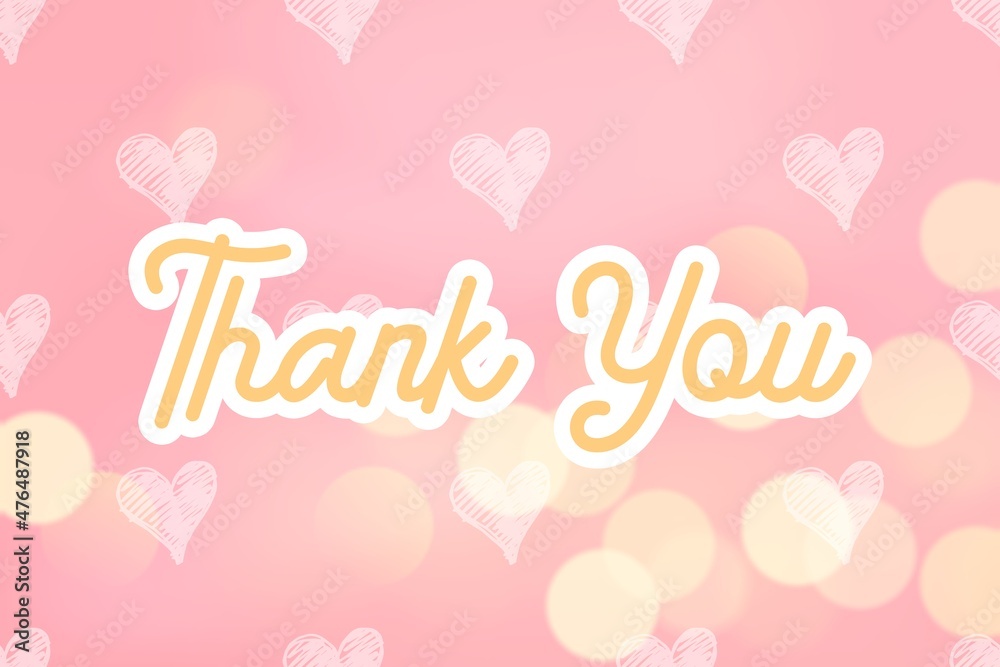 Thank You Card. Hand Written Lettering for Title, Heading, Photo ...