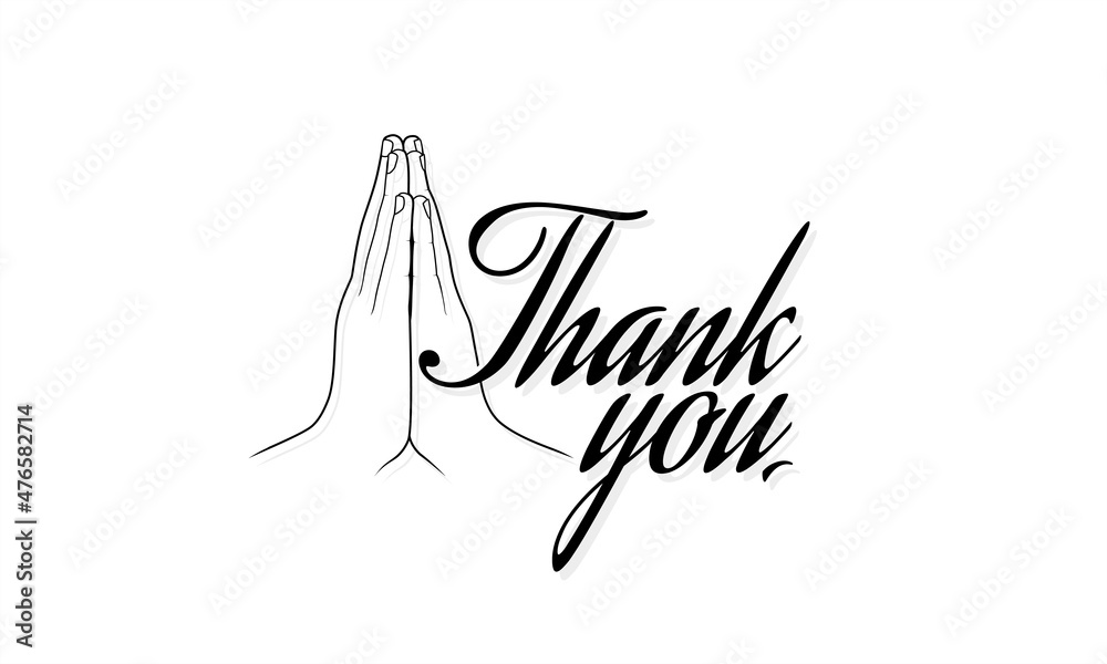 Beautiful Creative Banner Design for Thank You. Conceptual Typography ...