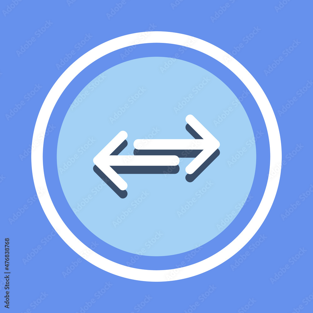 Double arrow icon. Arrow two direction - Arrow sign for web site design ...
