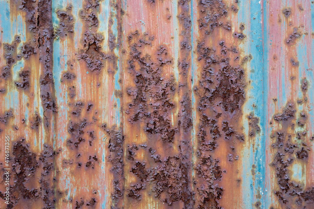 Grunge rust background. Scratched metal texture. Peeling paint ...