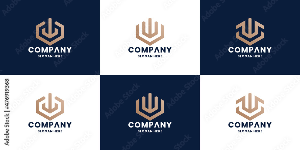 letter w logo vector combine with pencil education logo collections の ...