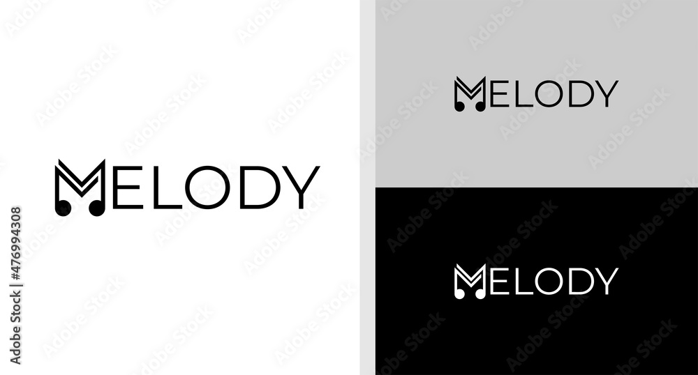 MELODY LOGO WORDMARK SIMPLE EDITABLE Stock Vector | Adobe Stock