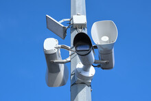 Megaphone Loudspeaker And CCTV Free Stock Photo - Public Domain Pictures