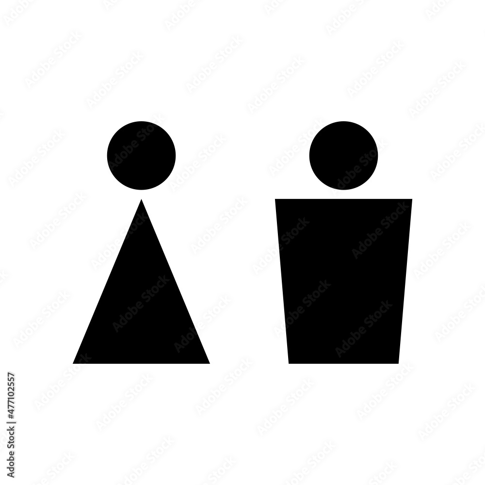 Modern toilet signs. Washroom sign. Male-female signs. Restroom signs ...