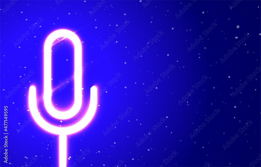 Microphone neon private collection. Download the unique super glowing ...