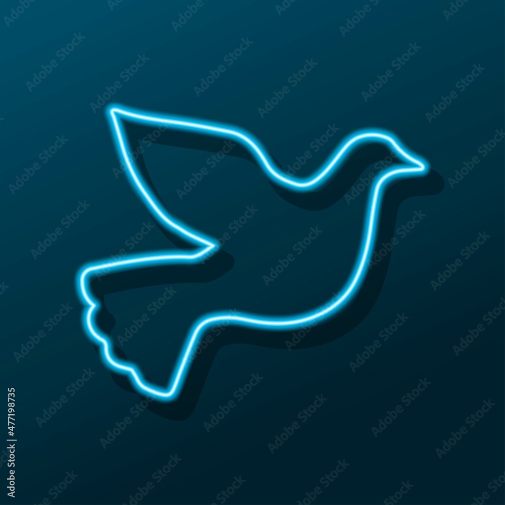 pigeon neon sign, modern glowing banner design, colorful modern design ...