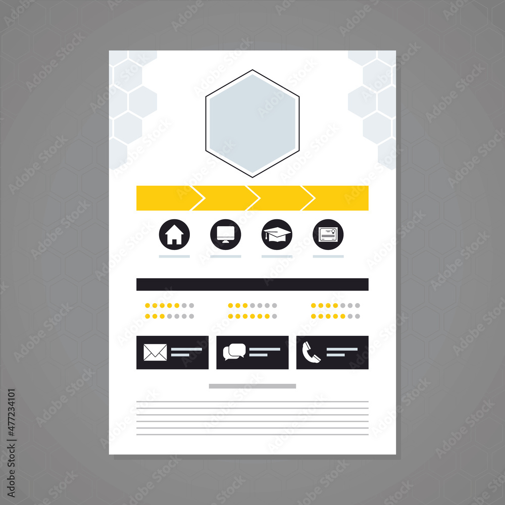 cv template illustration Stock Vector | Adobe Stock