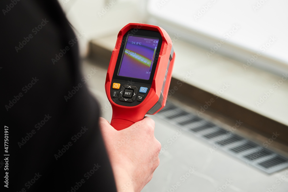 Thermal imaging device for inspection of heating equipment. Heat Loss ...