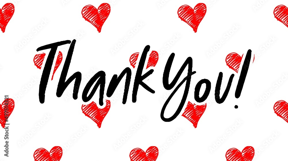 Thank You Card. Hand Written Lettering for Title, Heading, Photo ...