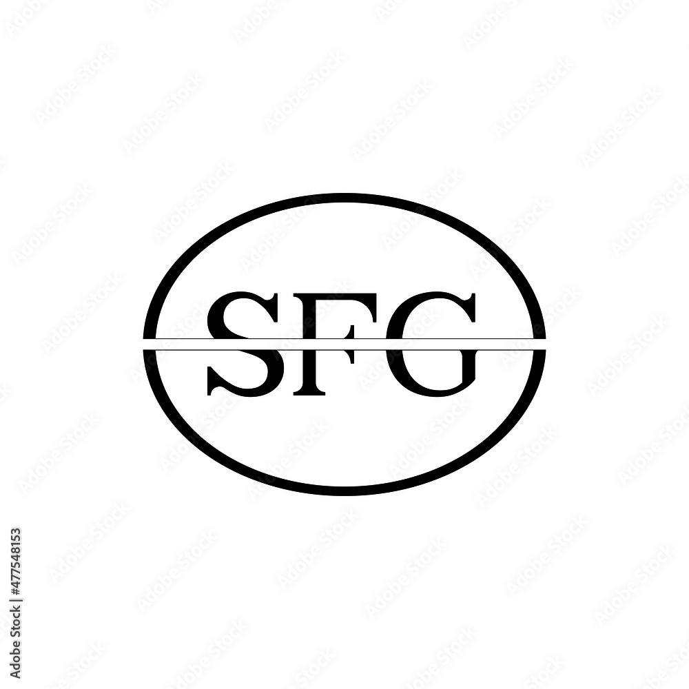 SFG letter logo design with white background in illustrator, vector ...