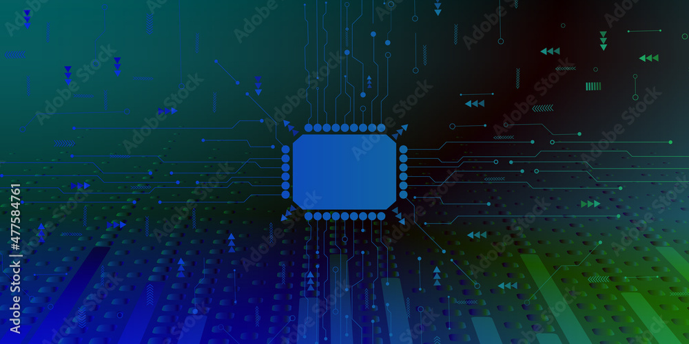 Abstract technology chip processor background circuit board and html ...