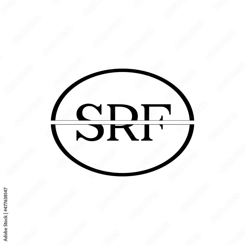 SRF letter logo design with white background in illustrator, vector ...
