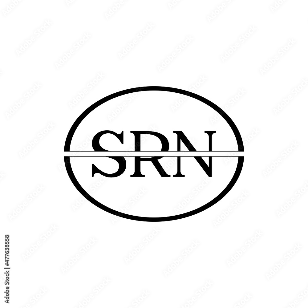 Stock-Vektorgrafik „SRN letter logo design with white background in illustrator, vector logo ...