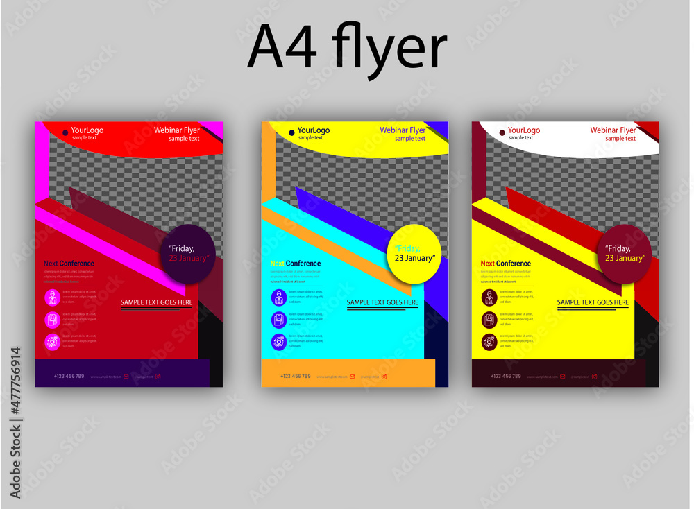 Vector eco flyer, poster, brochure, magazine cover template. Modern ...