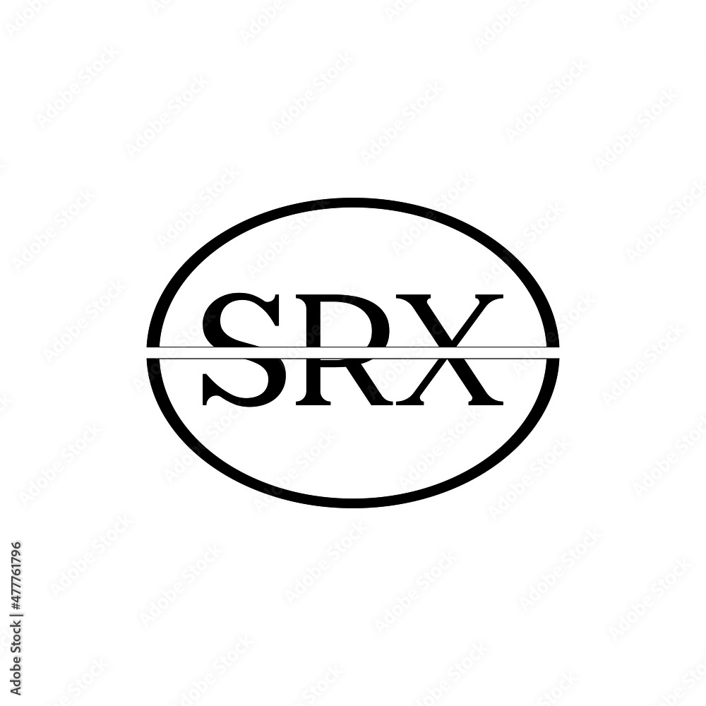 SRX letter logo design with white background in illustrator, vector ...
