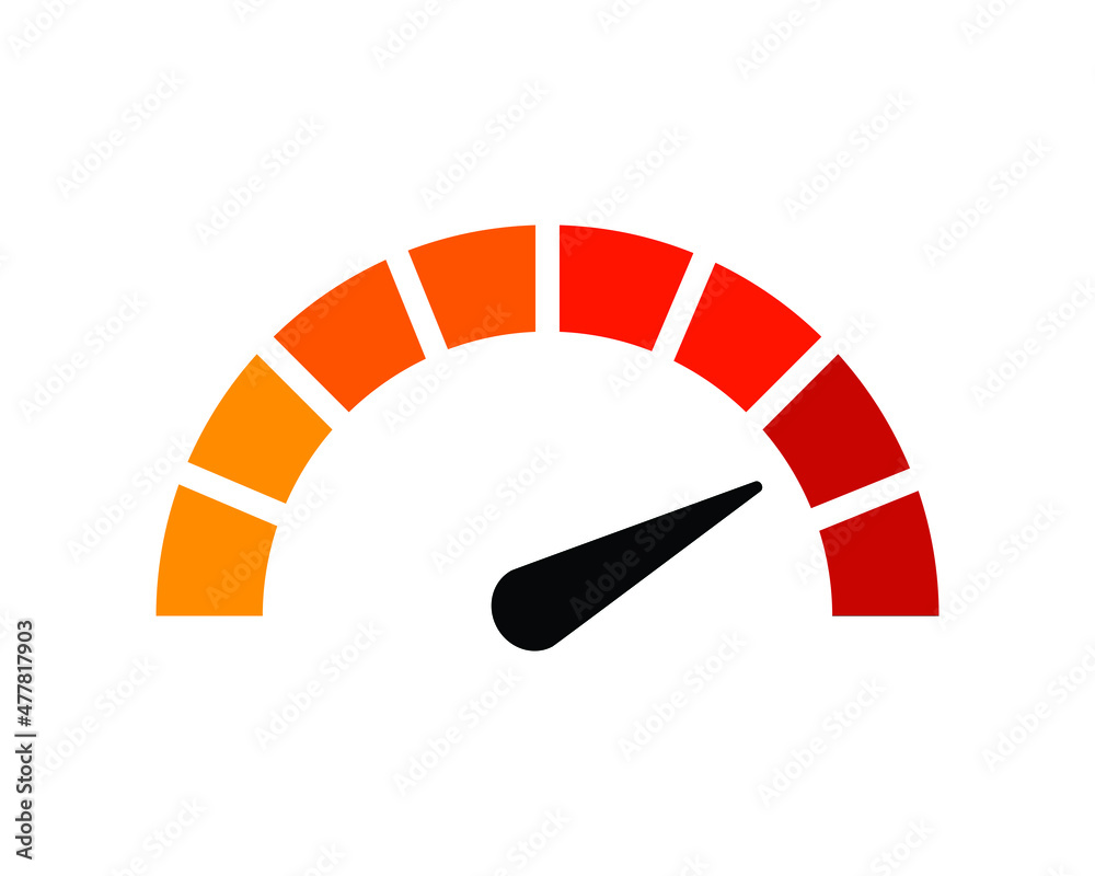 colored speedometer illustrations. a simple drawing of transportation ...
